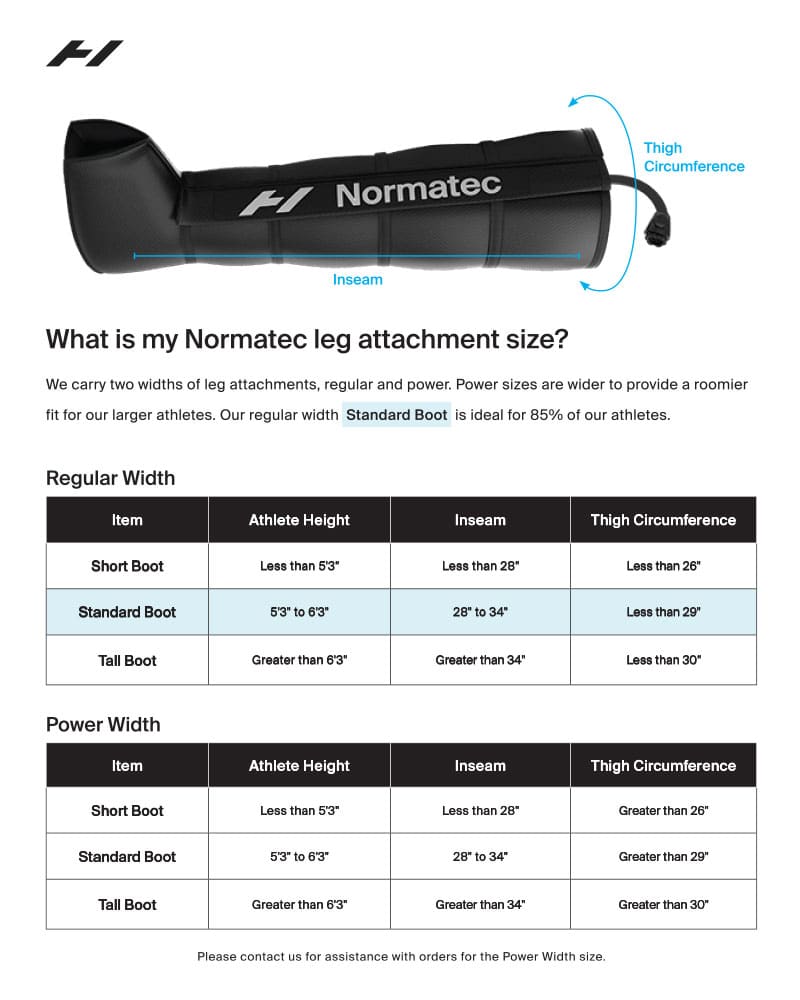 NORMATEC 3.0 WIDE LEG ATTACHMENT BOOT – 306 Fitness Repair & Sales